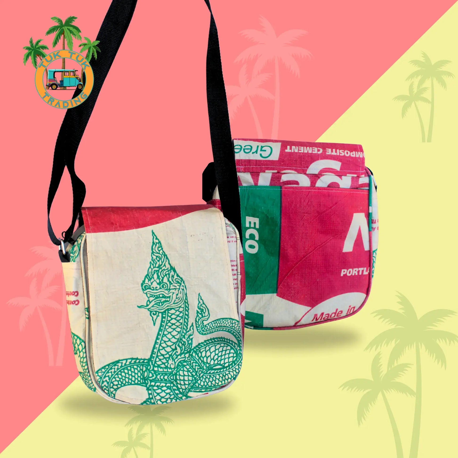 Upcycled Rectangular Cross Body Bag – Tuk Tuk Trading